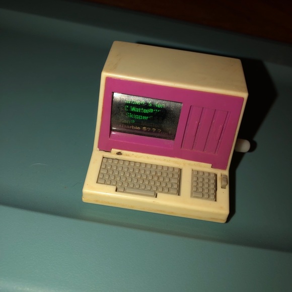 Mattel | Toys | Vintage 98s Barbie Windup Computer | Poshmark